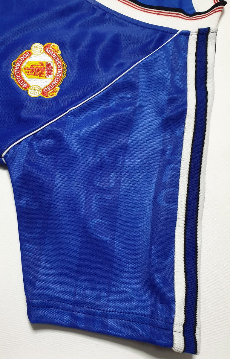 MANCHESTER UNITED 1988 AWAY BLUE VINTAGE JERSEY RETRO FOOTBALL SHIRT ...